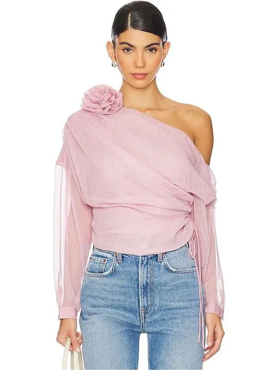 LOVERS AND FRIENDS Asha One Shoulder Top - Pink