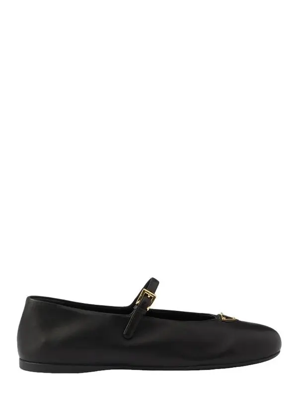Prada Nappa Leather Ballerinas - Black