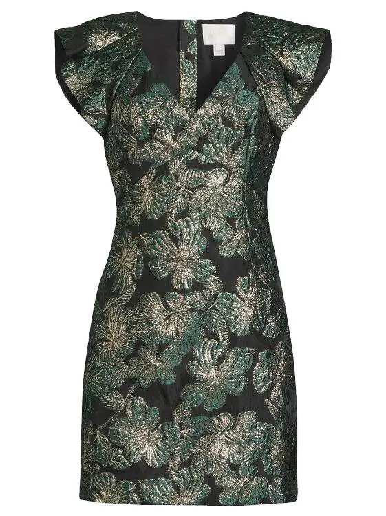 Lilly Pulitzer® Kaida Brocade Shift Minidress - Noir