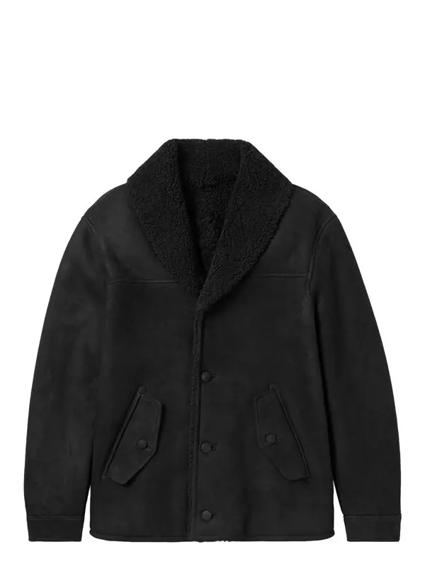 Gabriela Hearst Shawl-collar Shearling Jacket - Black
