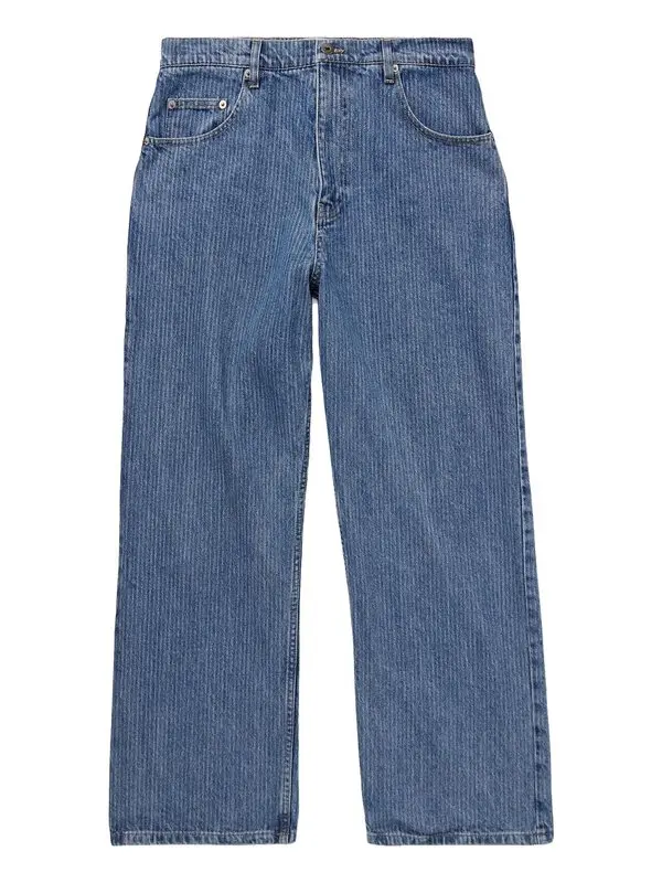 SMALL TALK Straight-leg Striped Jeans - Blue