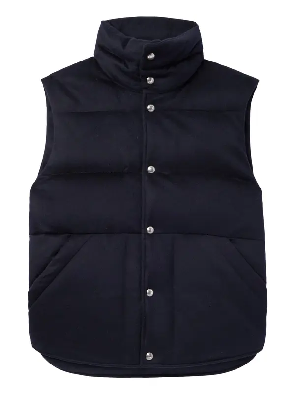 Loro Piana Lucio Quilted Storm System® Cashmere Down Gilet - Blue