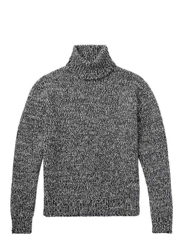 Loro Piana Alagana Cashmere-blend Rollneck Sweater - Black