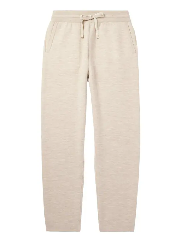 Loro Piana Sassiglioni Straight-leg Wool Sweatpants - Neutrals