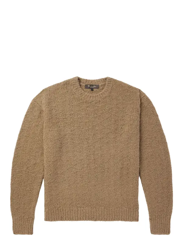Loro Piana Folecchio Cashmere And Silk-blend Sweater - Brown