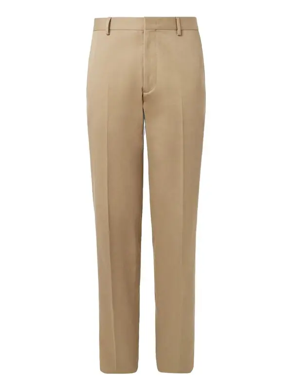 Loro Piana Jarno Austin Straight-leg Stretch-cotton Twill Trousers - Neutrals