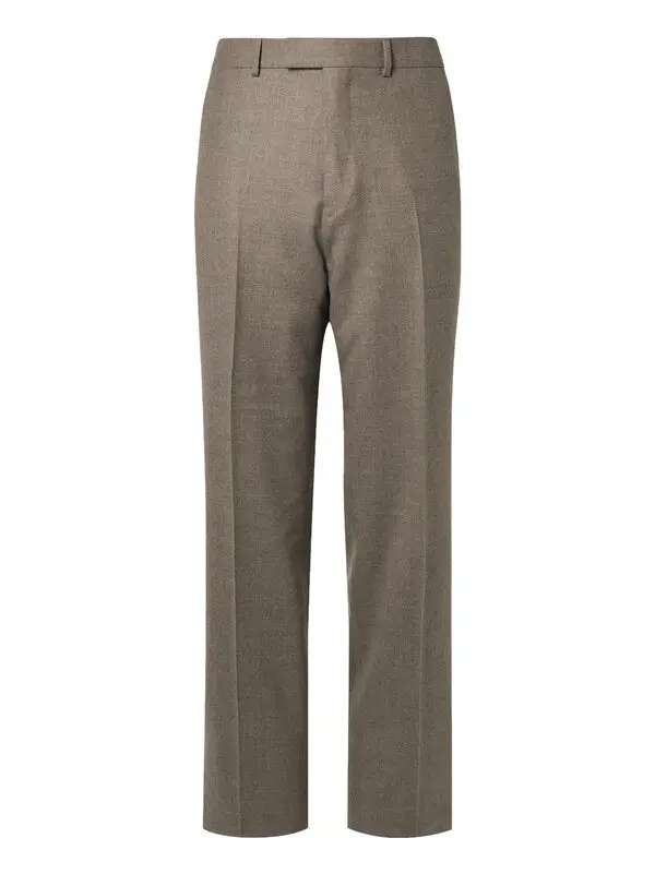 Loro Piana Jacey Straight-leg Virgin Wool Trousers - Brown