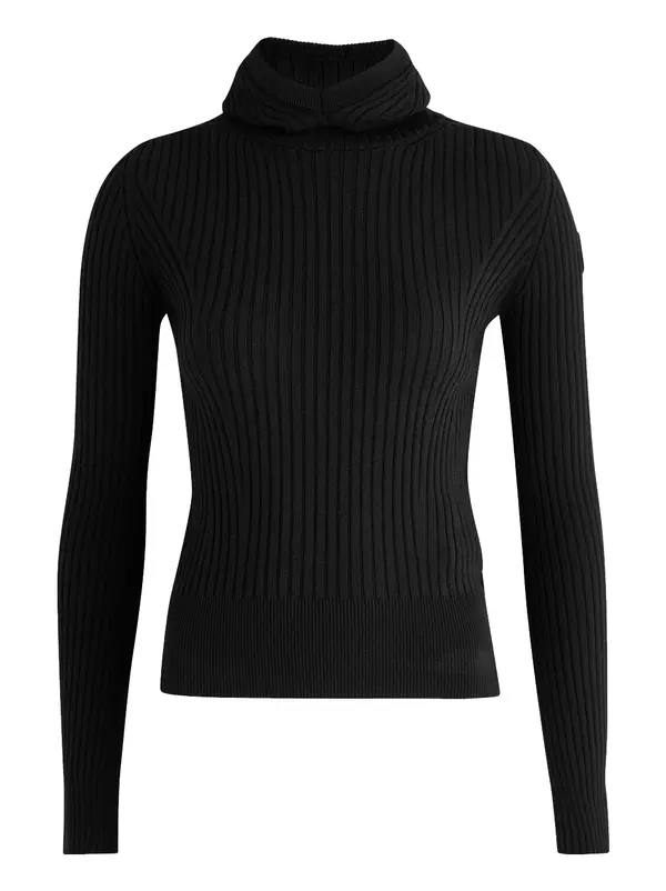 Moncler Ribbed Hooded Wool-blend Jumper - Black