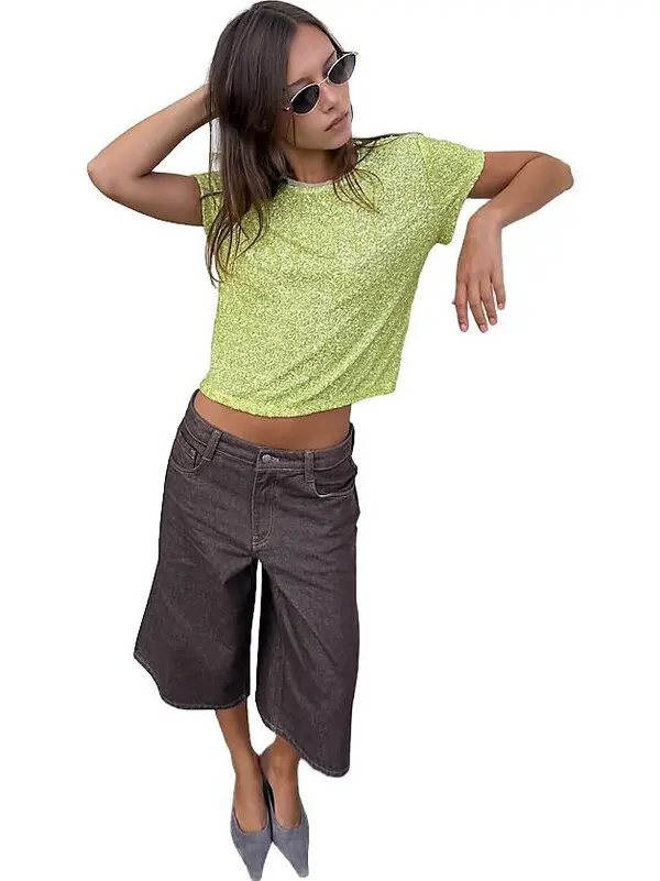 Maeve Sequin T-shirt - Chartreuse
