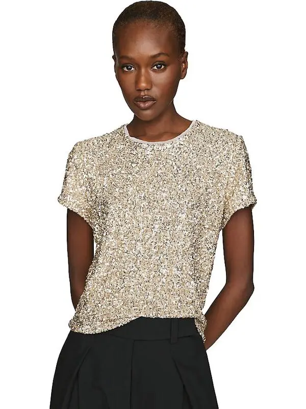 Maeve Sequin T-shirt - Ivory