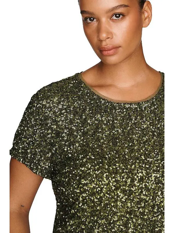Maeve Sequin T-shirt - Olive