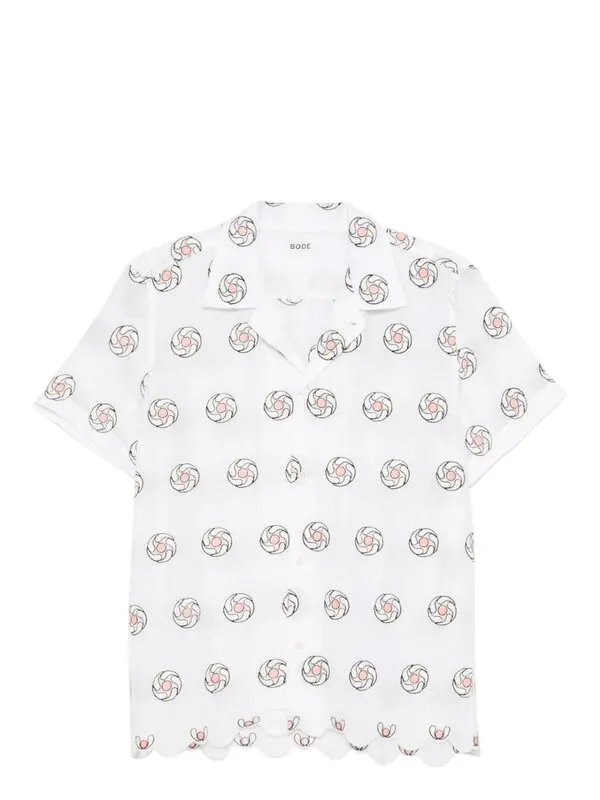BODE Floral Aperture Shirt - White