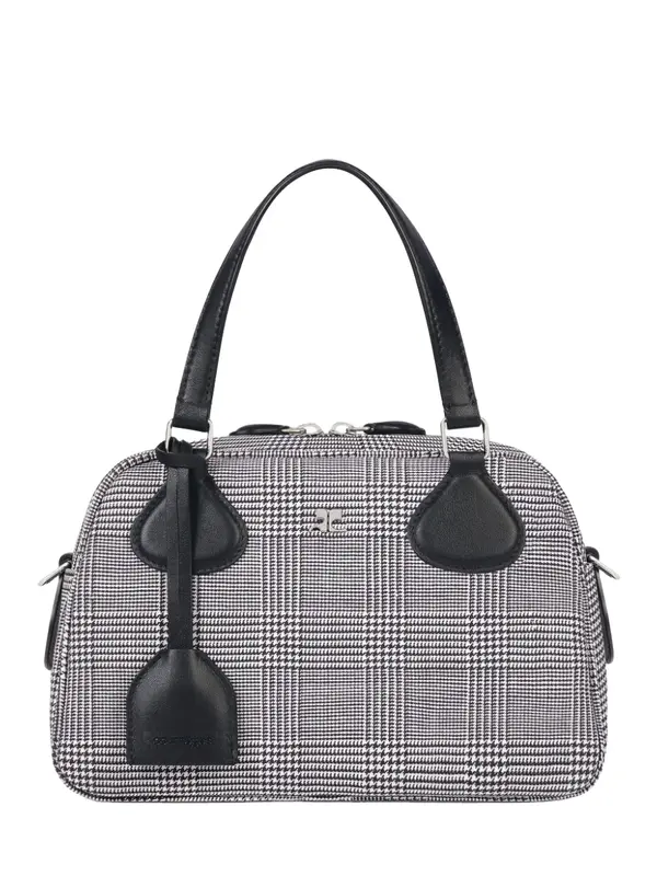 COURREGES Houndstooth Bowling Bag - Black