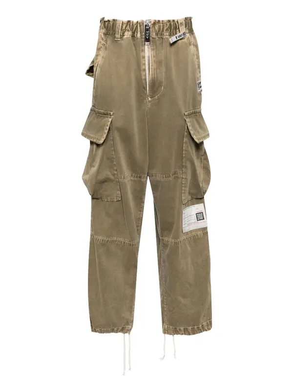 Mihara Yasuhiro Logo-patch Cargo Trousers - Neutrals