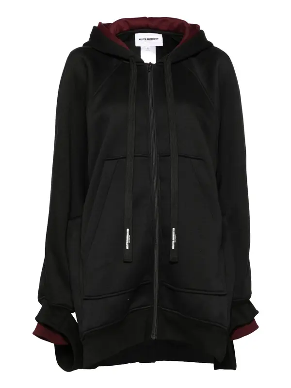 MELITTA BAUMEISTER Longline Zip-up Hoodie - Black