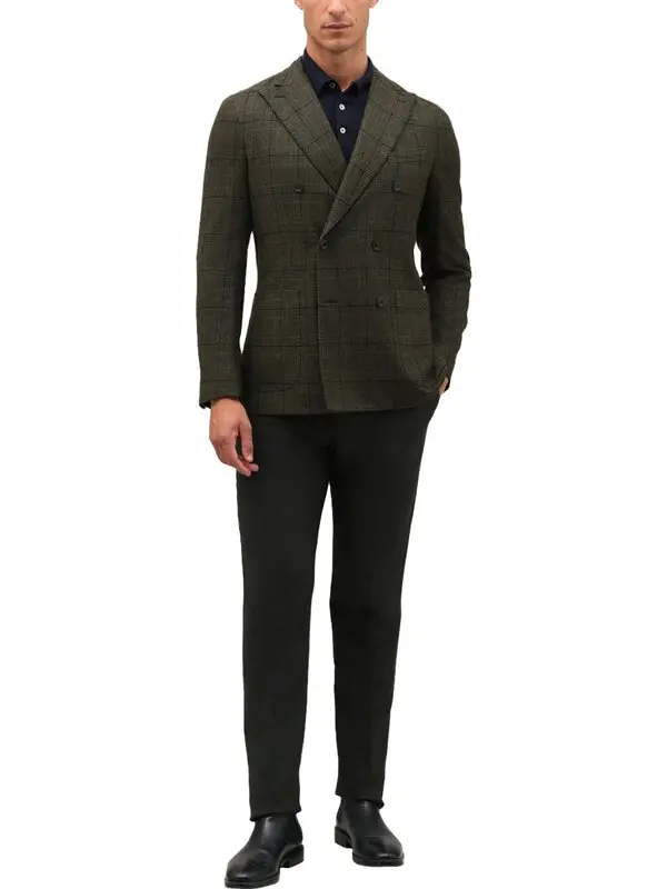 Boglioli Prince Of Wales Wool Blazer - Green