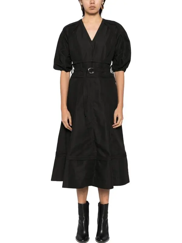 3.1 Phillip Lim Gathered Sleeve Dress - Black