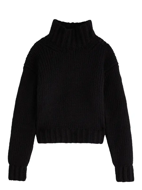 Moncler Logo Wool-blend Jumper - Black