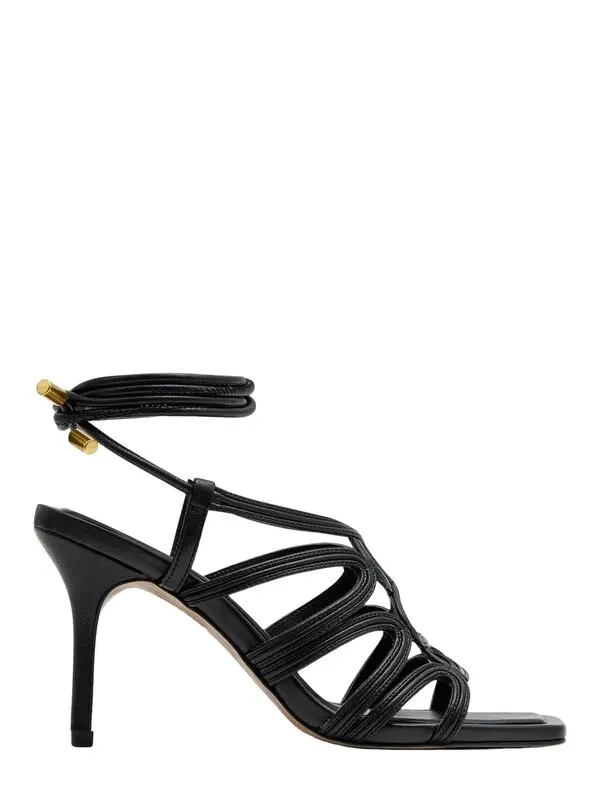 REISS Kiera Strappy Heeled Sandals - Black