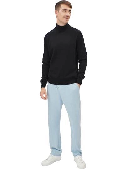 Gobi Cashmere Essential Mock Neck Cashmere Sweater - Black