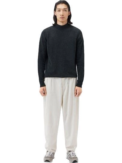 Gobi Cashmere Essential Mock Neck Cashmere Sweater - Charcoal