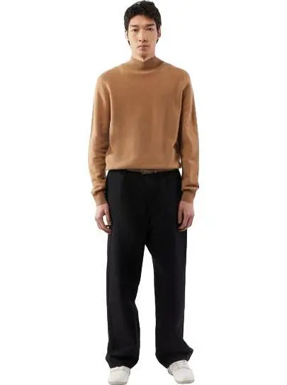 Gobi Cashmere Essential Mock Neck Cashmere Sweater - Sheepskin