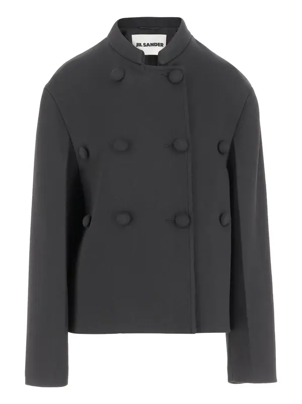 JIL SANDER Oversized Wool Blazer - Black