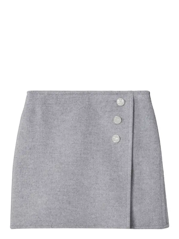 Tory Burch Wool Mini Skirt - Grey