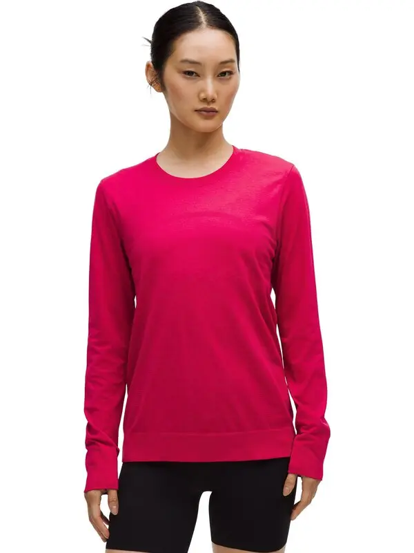 Lululemon Swiftly Relaxed Long-sleeve Shirt - Pink Dragonfruit/pink Dragonfruit