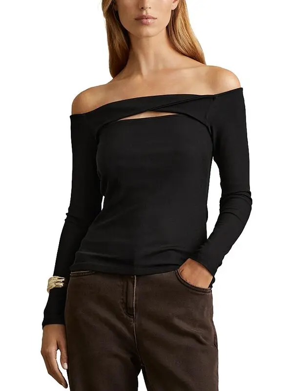 REISS Arlie Top - Black