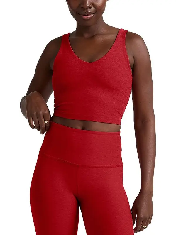 Beyond Yoga Spacedye Good Day Cropped Tank Top - Holly Red