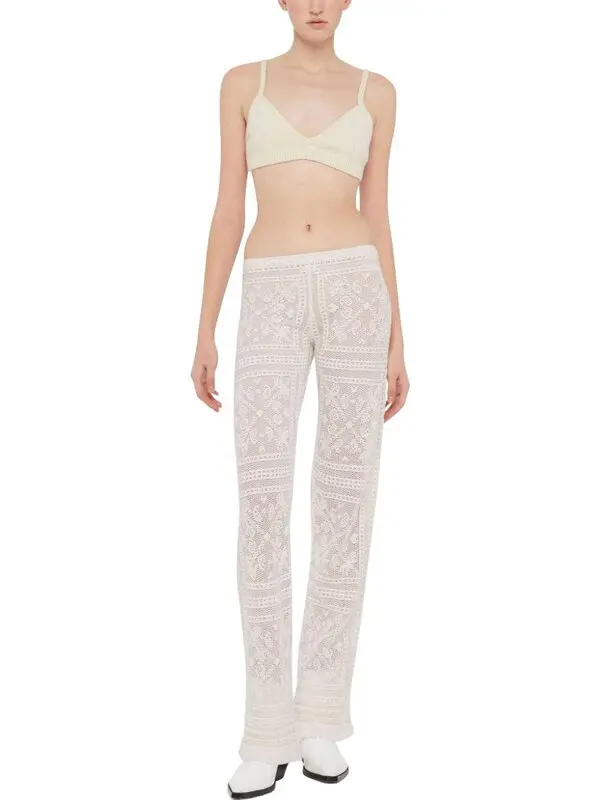 Alanui Kiss The Book Straight-keg Trousers - White