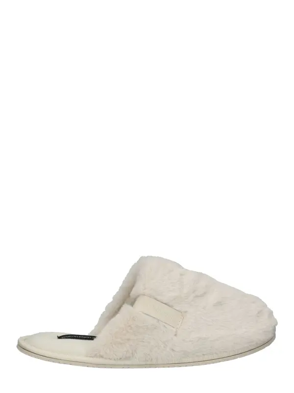Calvin Klein Faux-fur Slippers - Neutrals