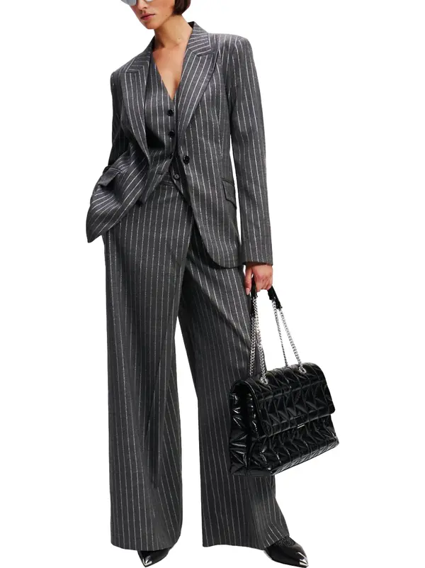 Karl Lagerfeld Pinstripe Blazer - Grey