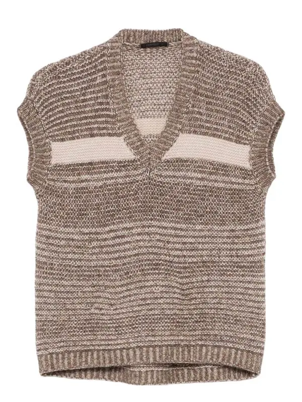 Transit Ribbed-knit Vest - Brown