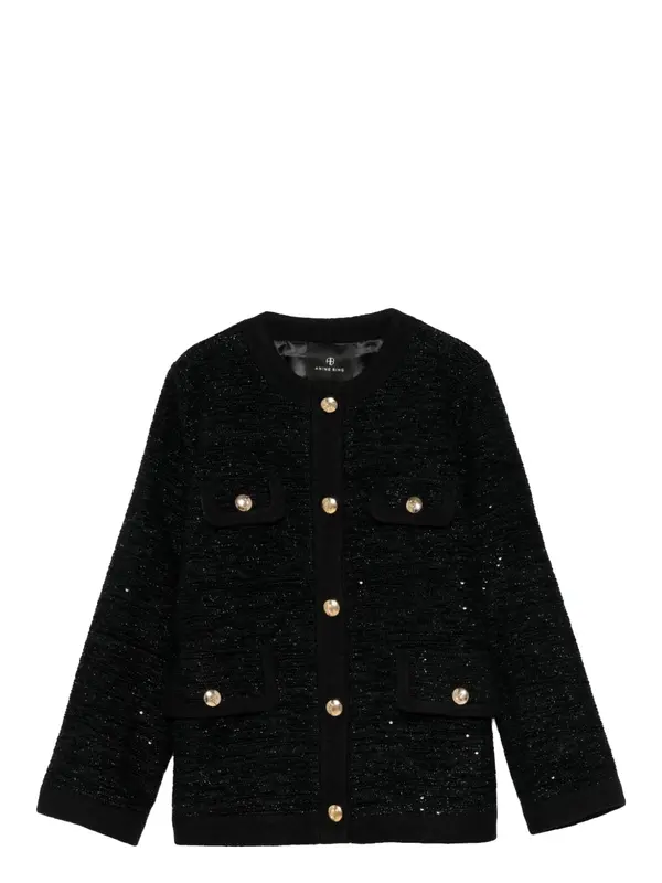 ANINE BING Lydia Tweed Jacket - Black