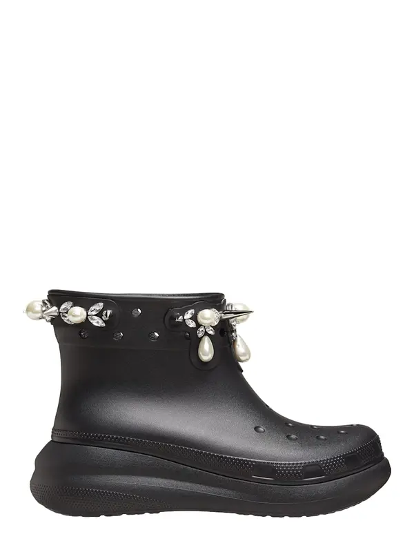 SIMONE ROCHA X CROCS Embellished Crush Ankle Boots - Black