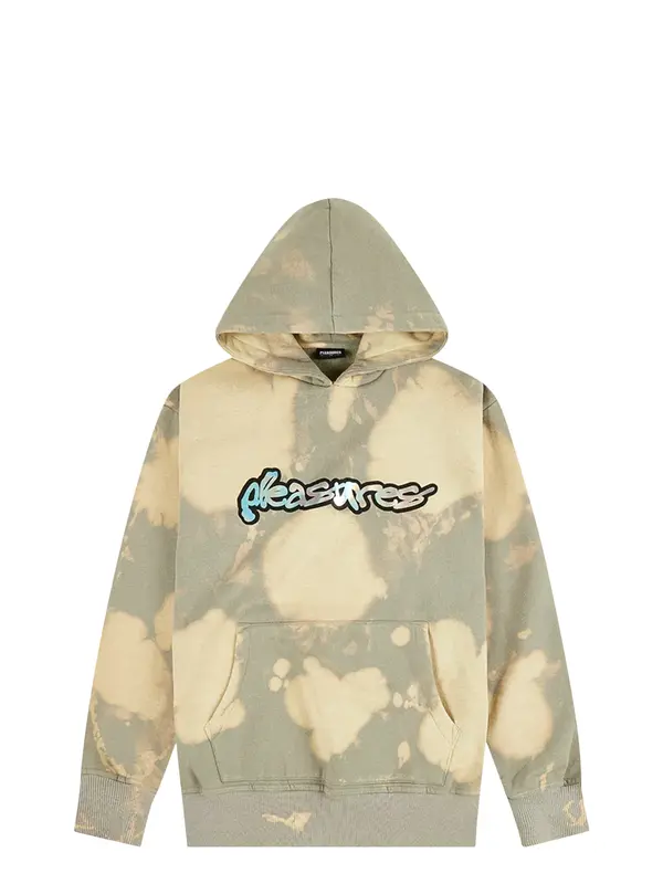 PLEASURES Decay Bleach Dye Hoodie - Tan