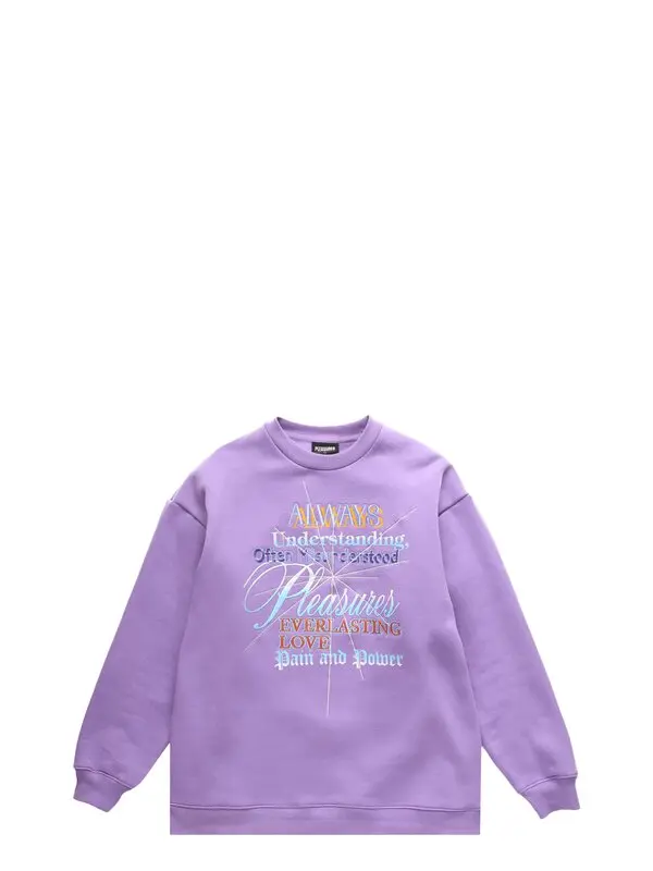 PLEASURES Faith Crewneck Sweatshirt - Purple