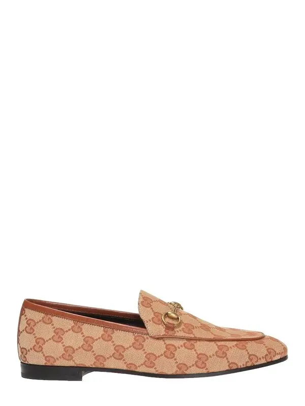 Gucci Jordaan Supreme Canvas Loafers - Beige Ruggine/rust