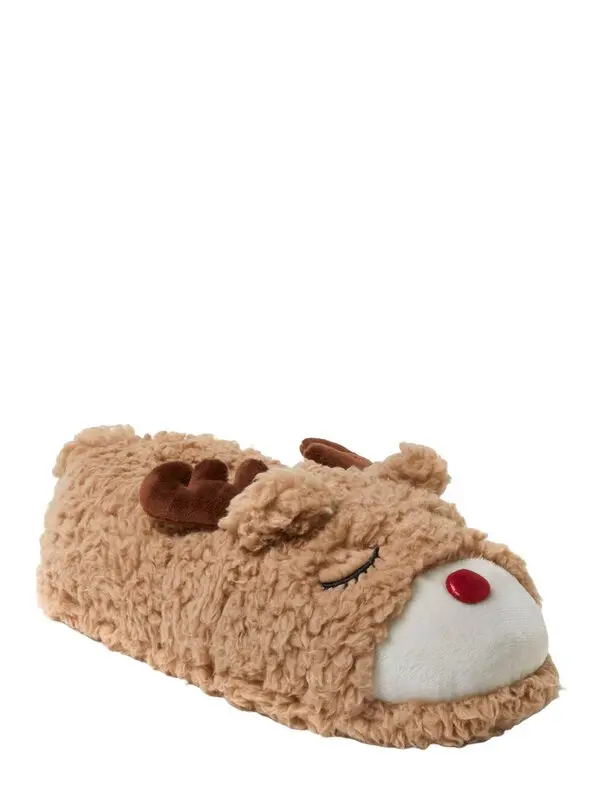 DEARFOAMS Animal Closed Back Slipper - Latte