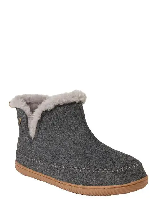 DEARFOAMS Brixen Bootie Slipper - Dark Heather Grey