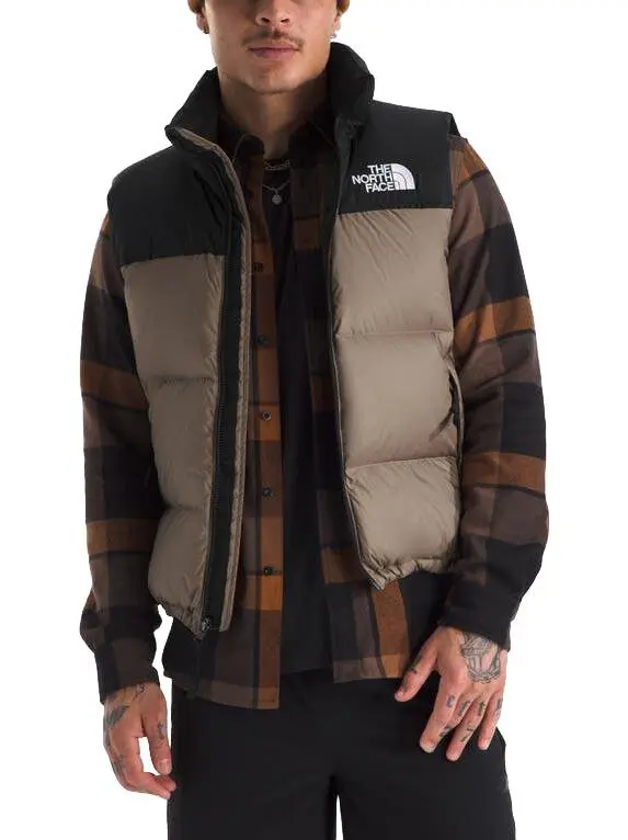 The North Face 1996 Retro Nuptse Puffer Vest - Mocha Brown/tnf Black