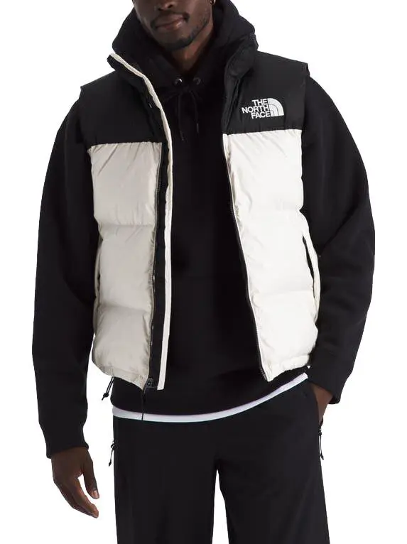 The North Face 1996 Retro Nuptse Puffer Vest - White Dune/tnf Black R