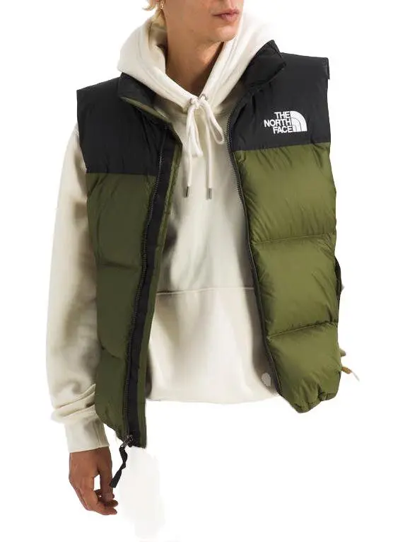 The North Face 1996 Retro Nuptse Puffer Vest - Woodland Green/tnf Black