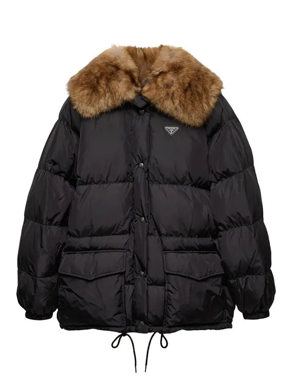 Prada Tech Canvas Down Jacket - Black
