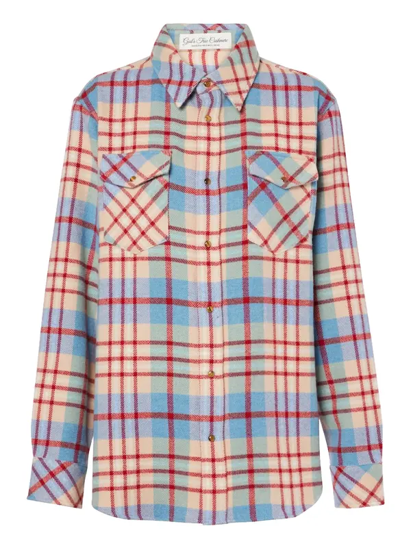 GOD'S TRUE CASHMERE Al’s Run Plaid Cashmere Shirt - Multicoloured