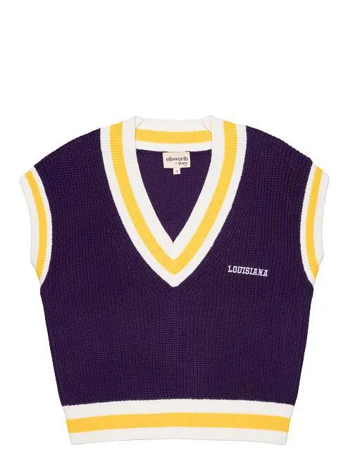 ELLSWORTH + IVEY Game Day Louisiana Sweater Vest - Red