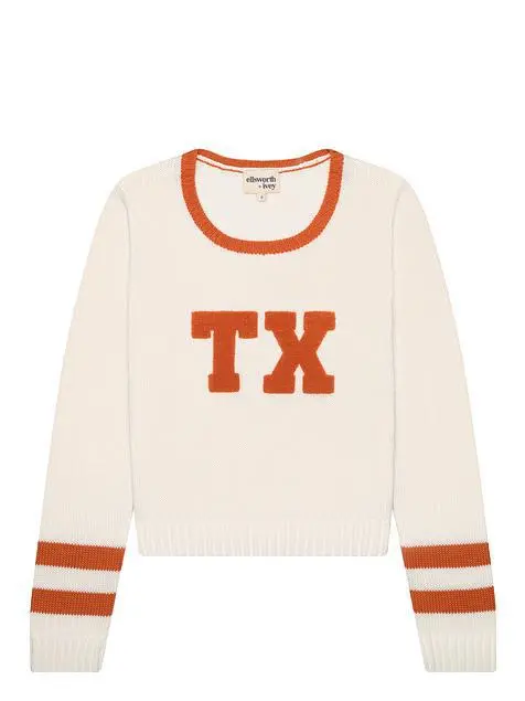 ELLSWORTH + IVEY Game Day Fashion Crewneck Sweater - Natural