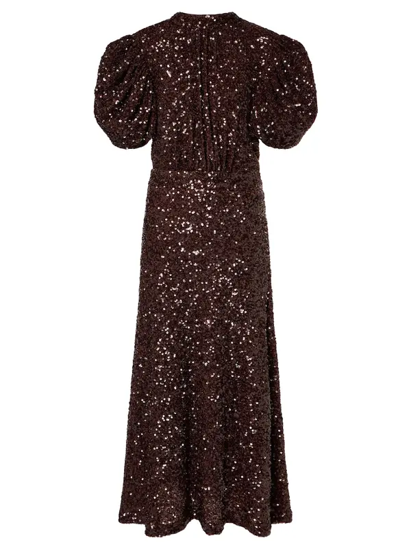 Remain Birger Christensen Sequined Midi Dress - Brown